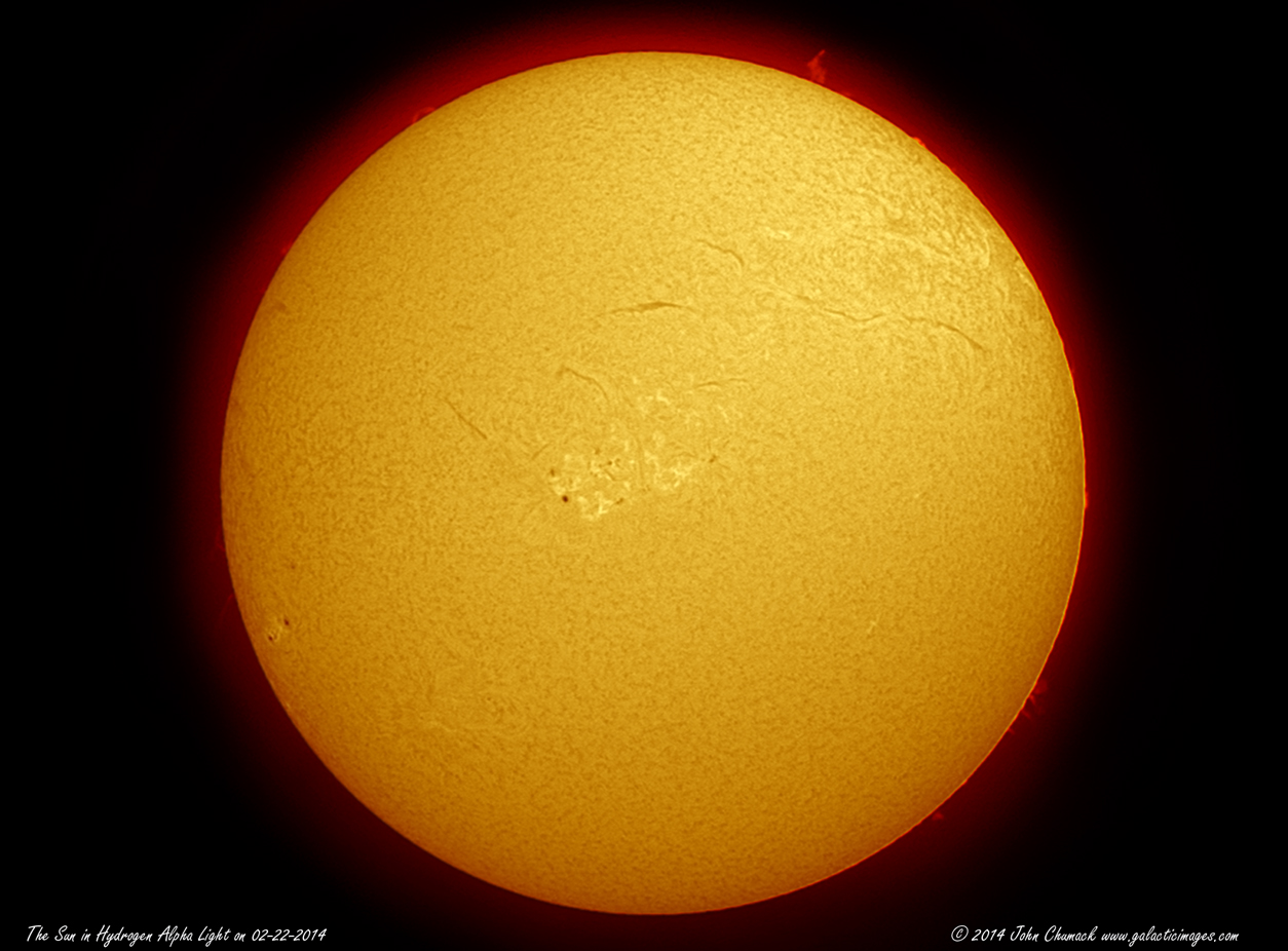 The Sun H-ALpha Light on 02-22-2014 - Galactic Images