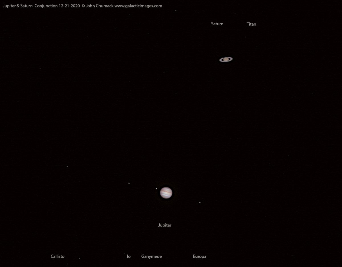 Jupiter and Saturn Planetary Conjunction 12-21-2020 - Galactic Images