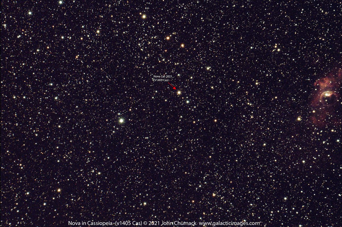 Nova in Cassiopeia - V1405 Cas - Galactic Images