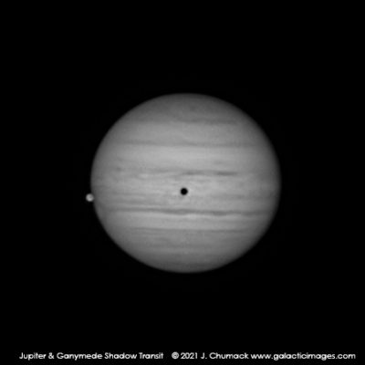 Jupiter with Ganymede Shadow Transit on 08-01-2021 - Galactic Images