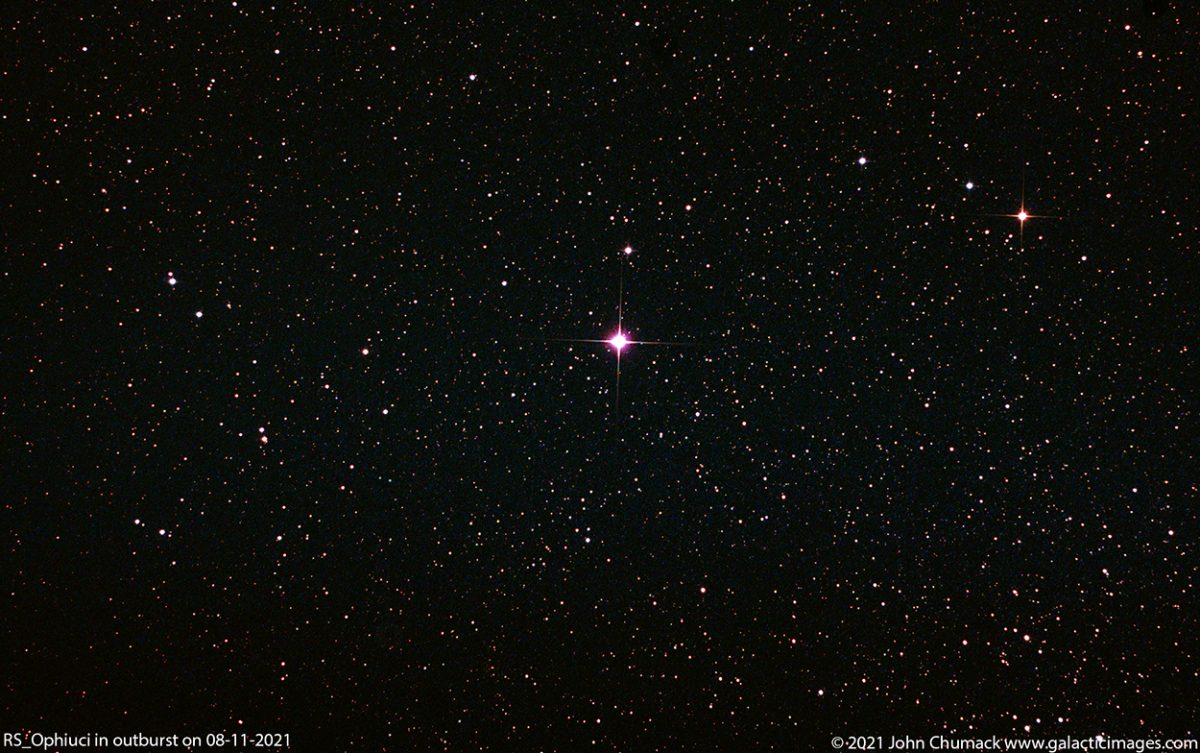The Recurrent Nova RS Ophiuci in outburst on 08-11-2021 - Galactic Images