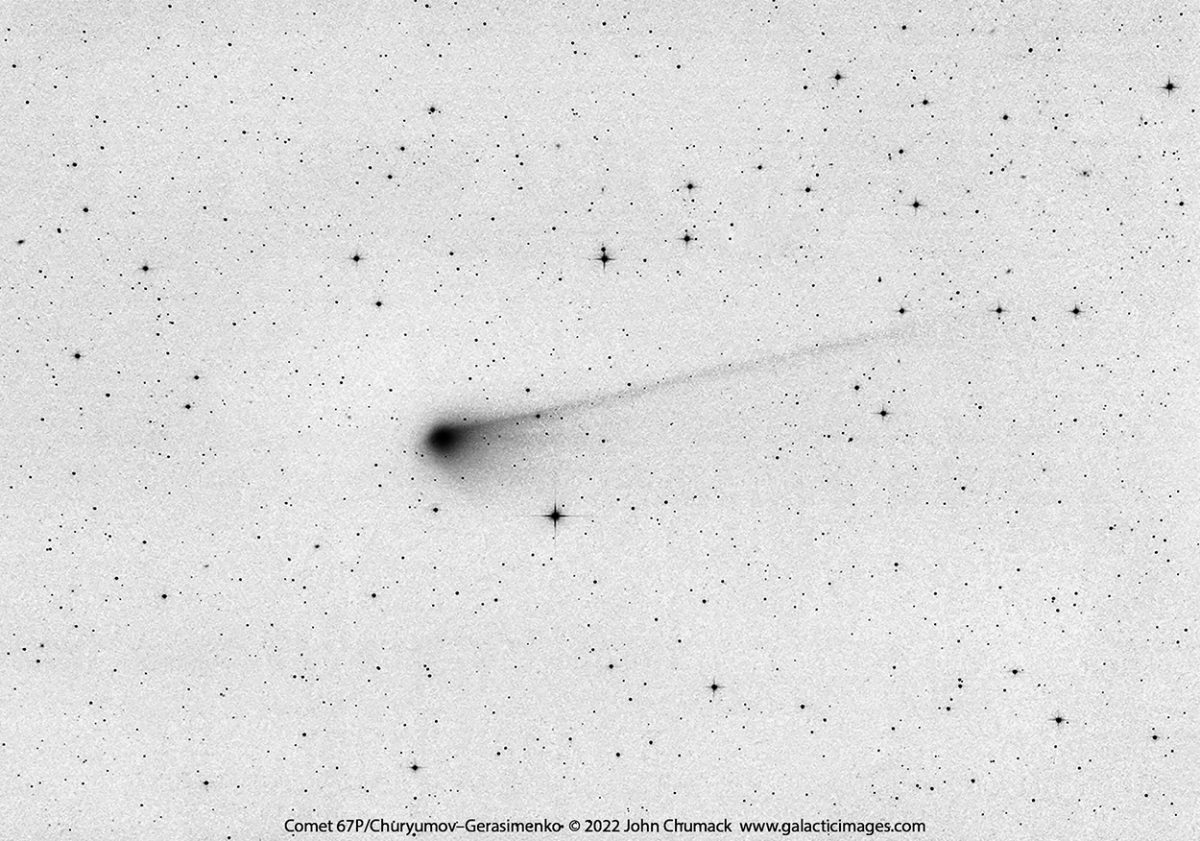 Comet 67P/Churyumov–Gerasimenko, sporting a nice tail 01-04-2022 ...