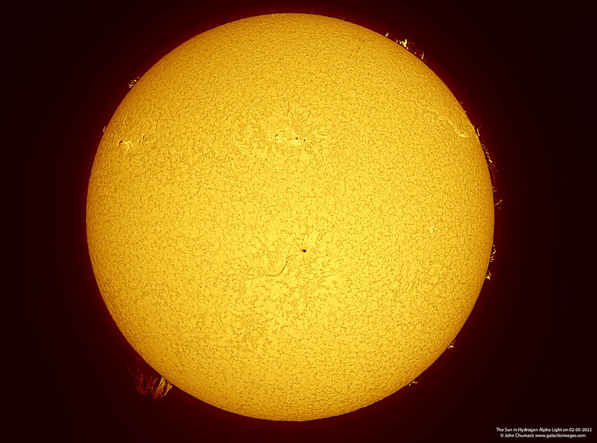 The Sun in Hydrogen Alpha Light - Full Disk Activity on 05-02-2022 ...