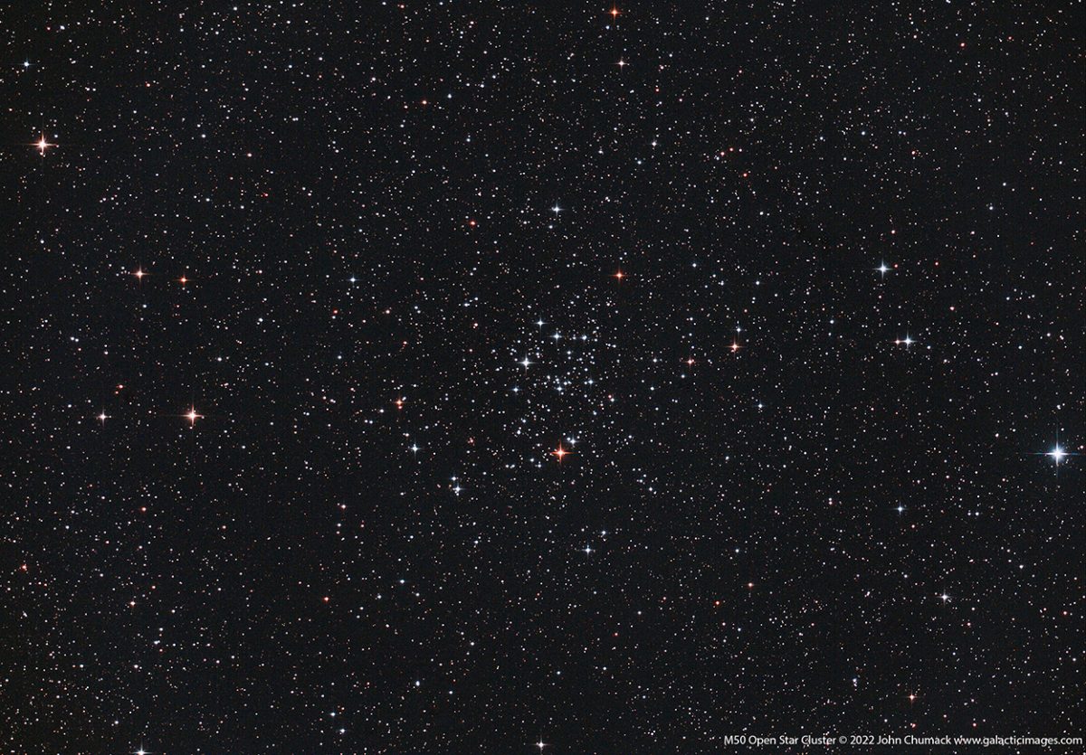 M50 Open Star Cluster - "Heart" Shaped Cluster in Monoceros - Galactic ...